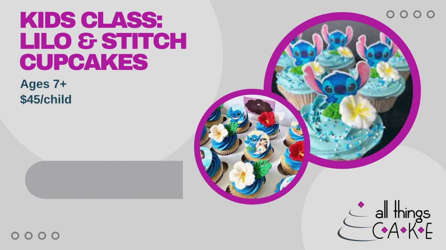 Kids Class: Lilo & Stitch Cupcake Class - All Things Cake